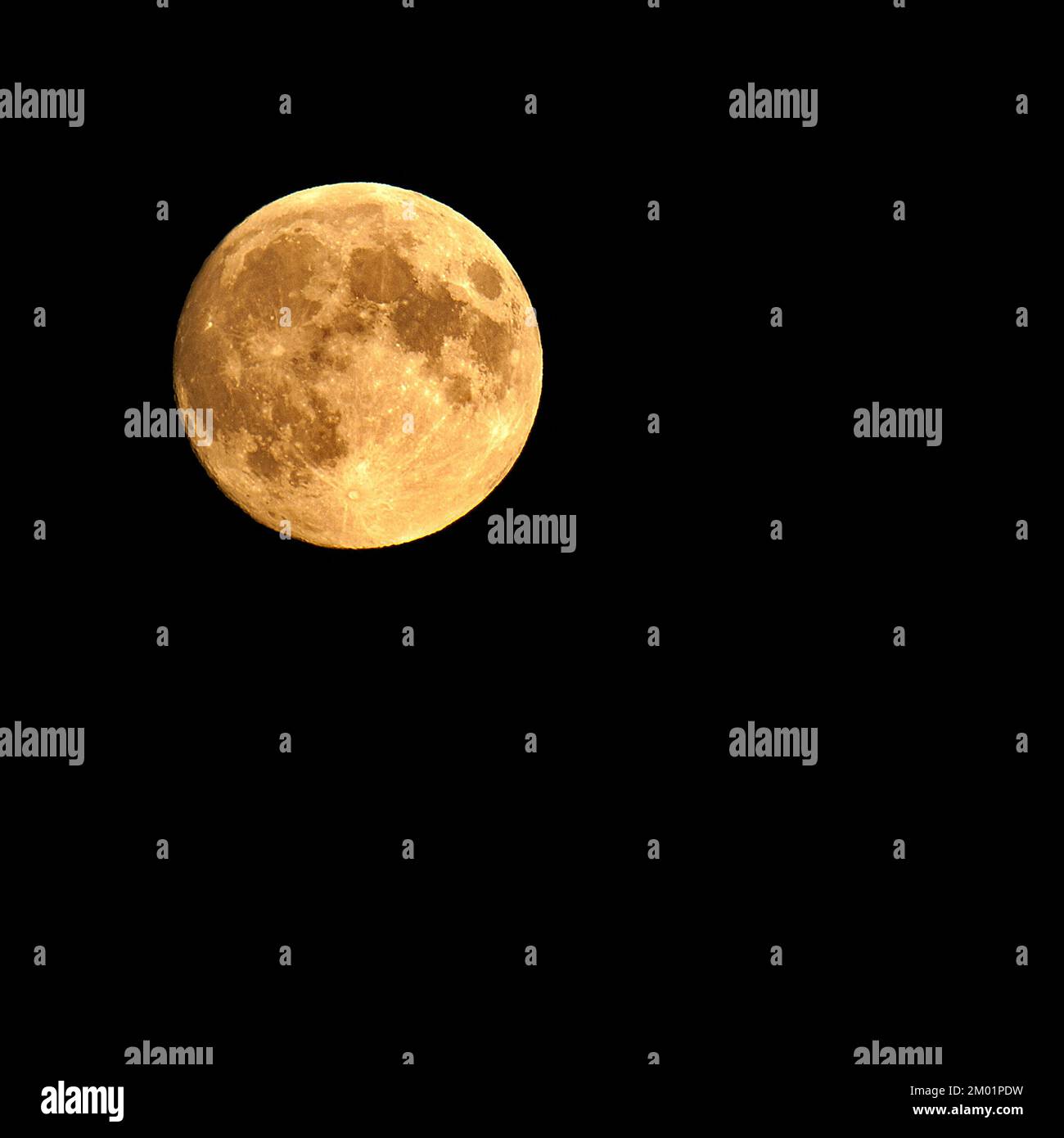 Full super moon in October over Cannock Chase Area of Outstanding Area ...