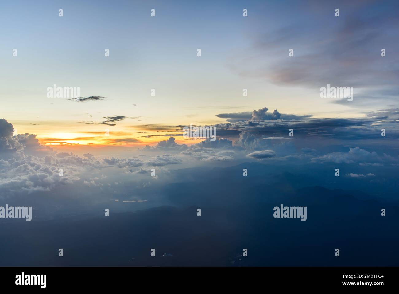 aerial view of the sky with clouds from jet flight Stock Photo - Alamy
