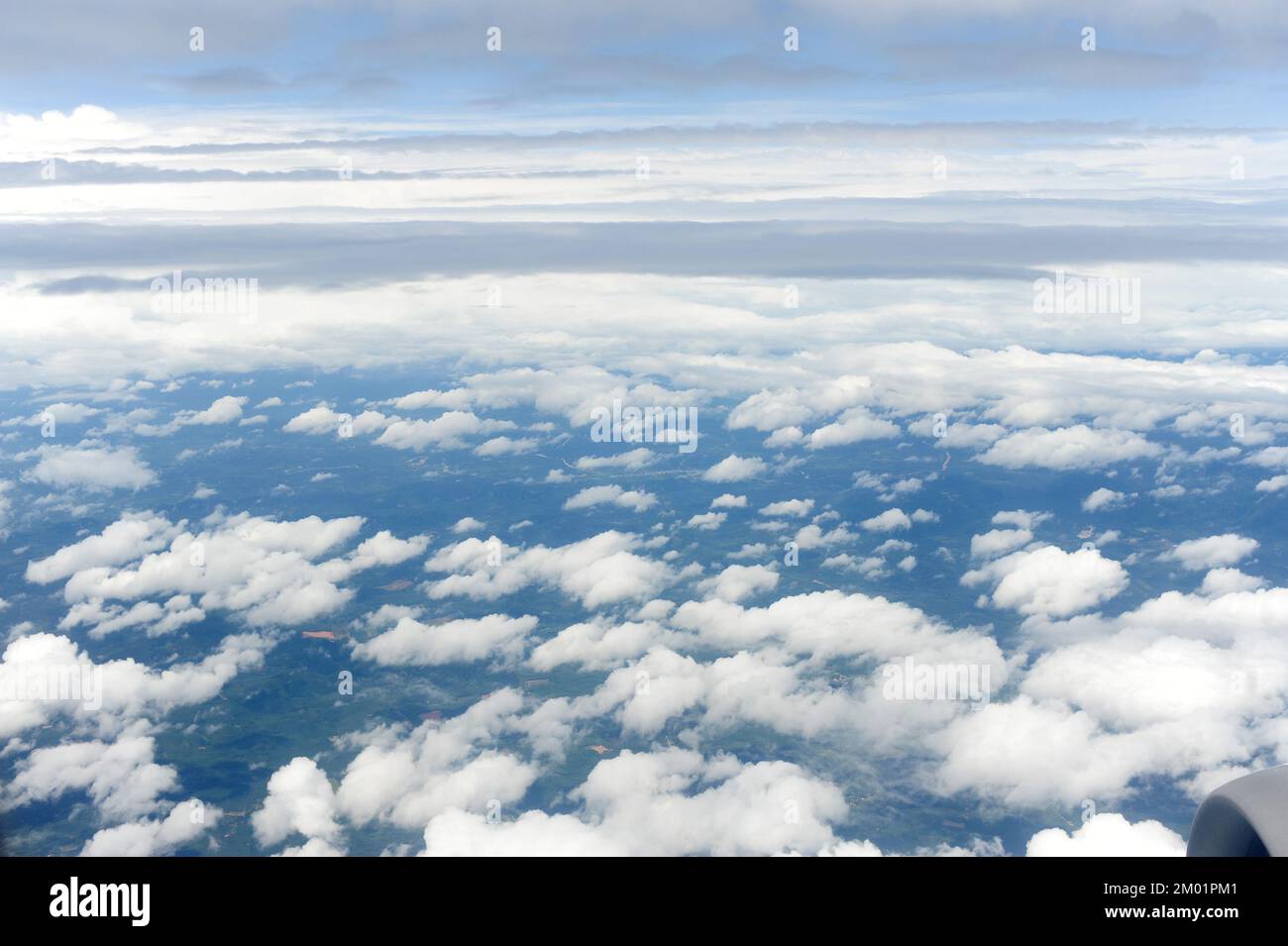 aerial view of blue sky with clouds from jet flight Stock Photo - Alamy