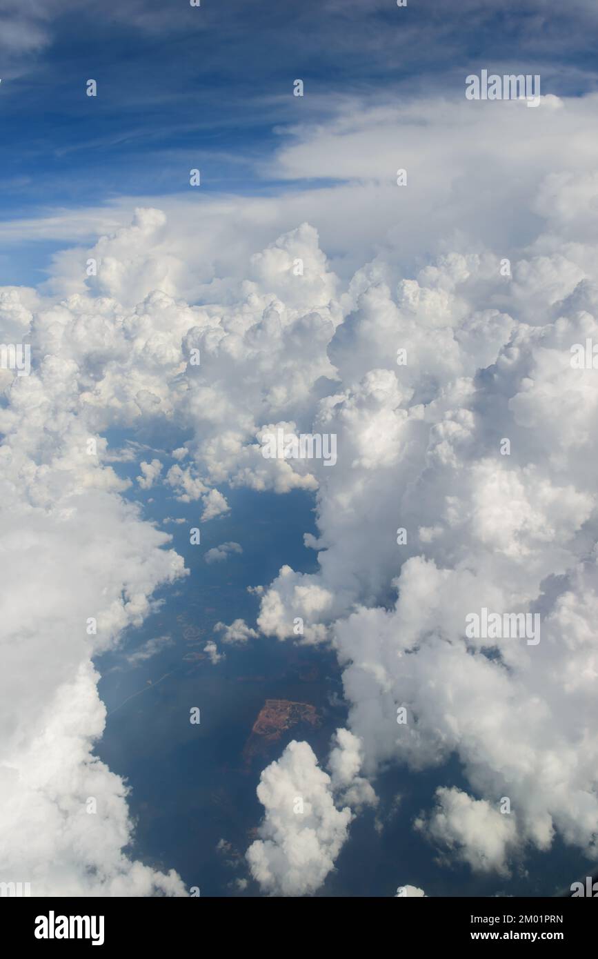 aerial view of the sky with clouds from jet flight Stock Photo - Alamy