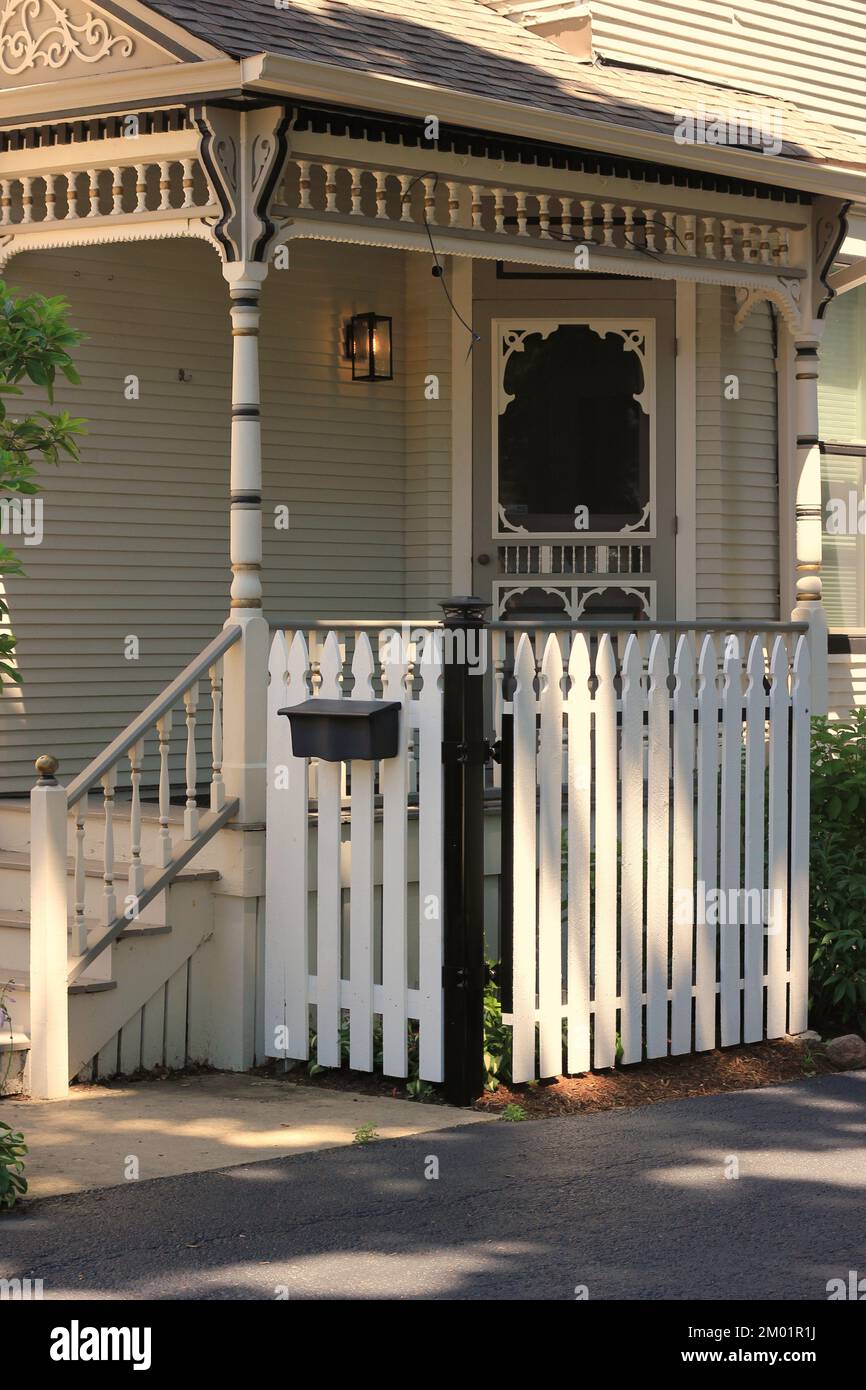The front entrance of a traditional wooden home Stock Photo - Alamy