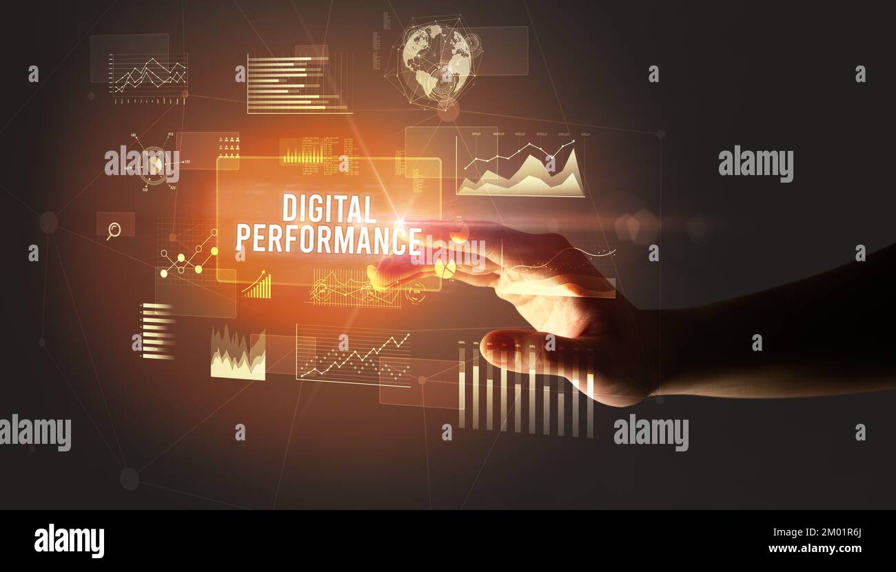 hand touching digital button, modern technology concept Stock Photo - Alamy
