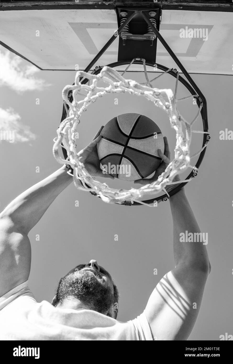 Sporty athlete man basketball Black and White Stock Photos & Images - Alamy