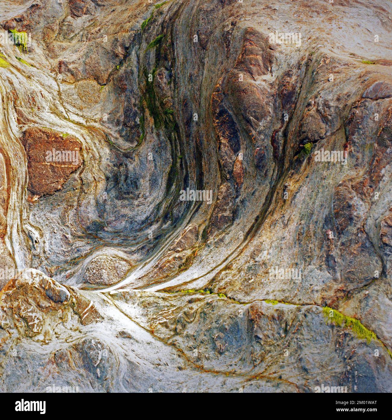 Abstract colour photograph of coastal rock the image is a colour ...