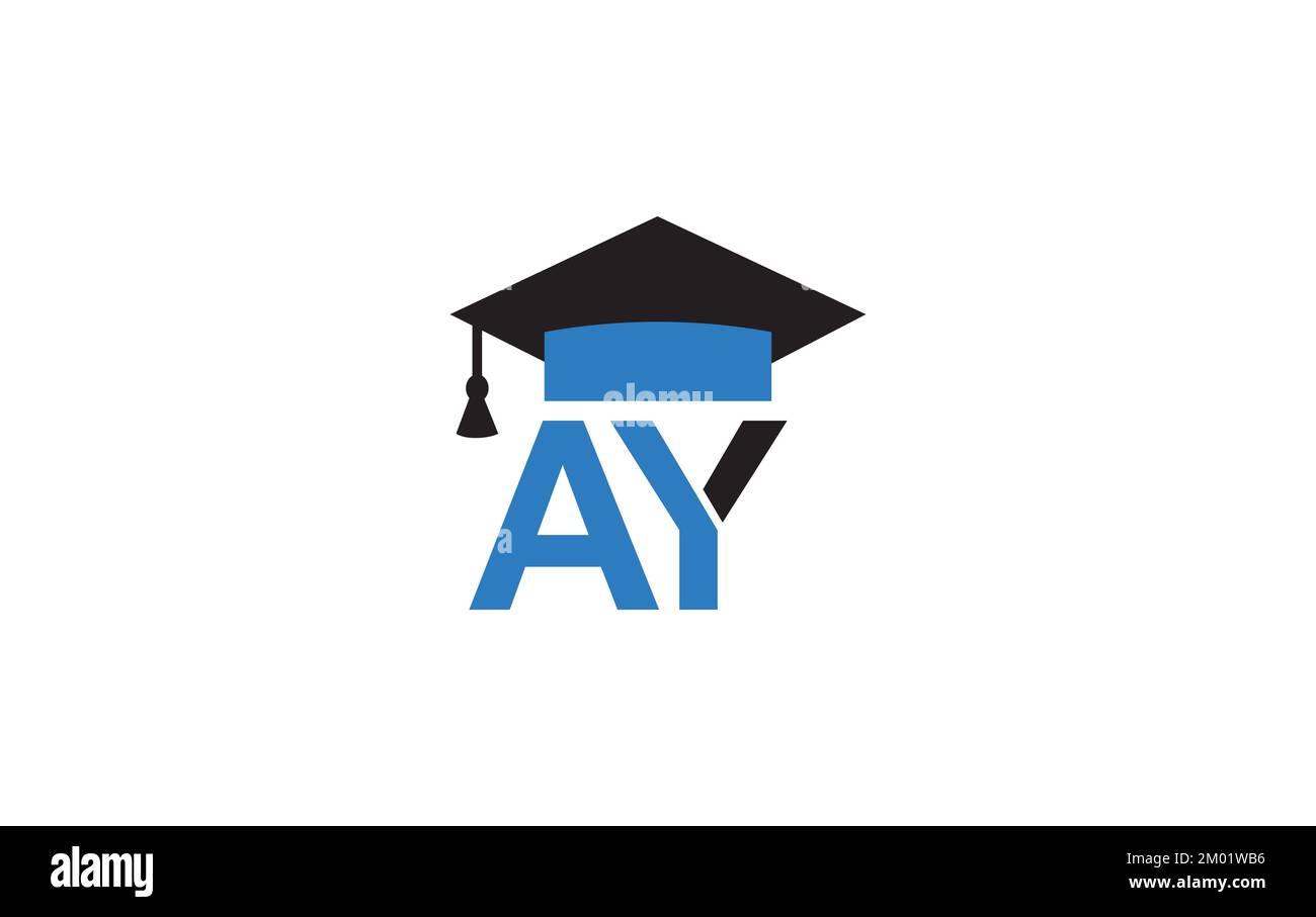 Academic education symbol and Student hat logo. Education cap monogram and Graduation cap symbol ...