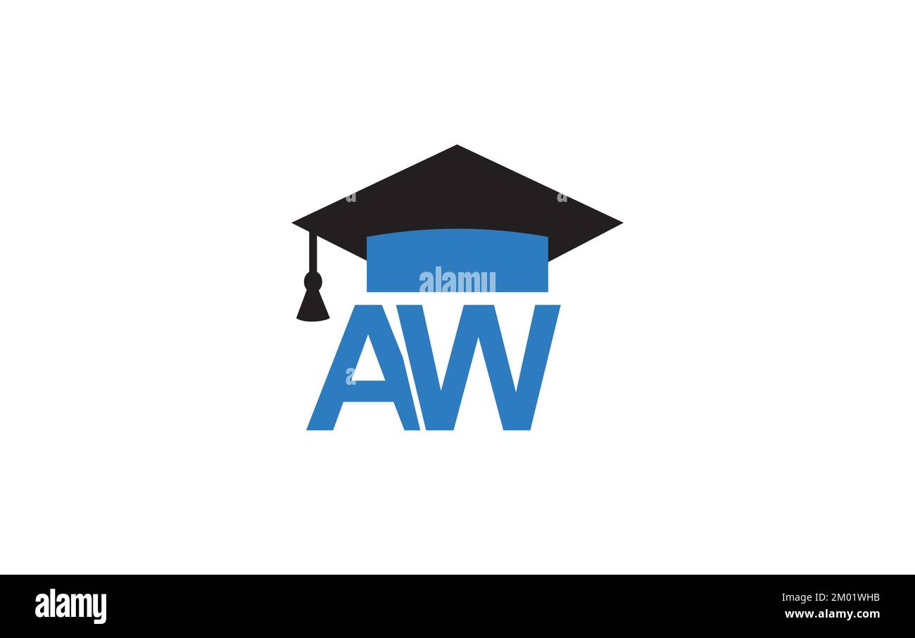 University chart graduation hat logo vector Stock Vector Images - Alamy