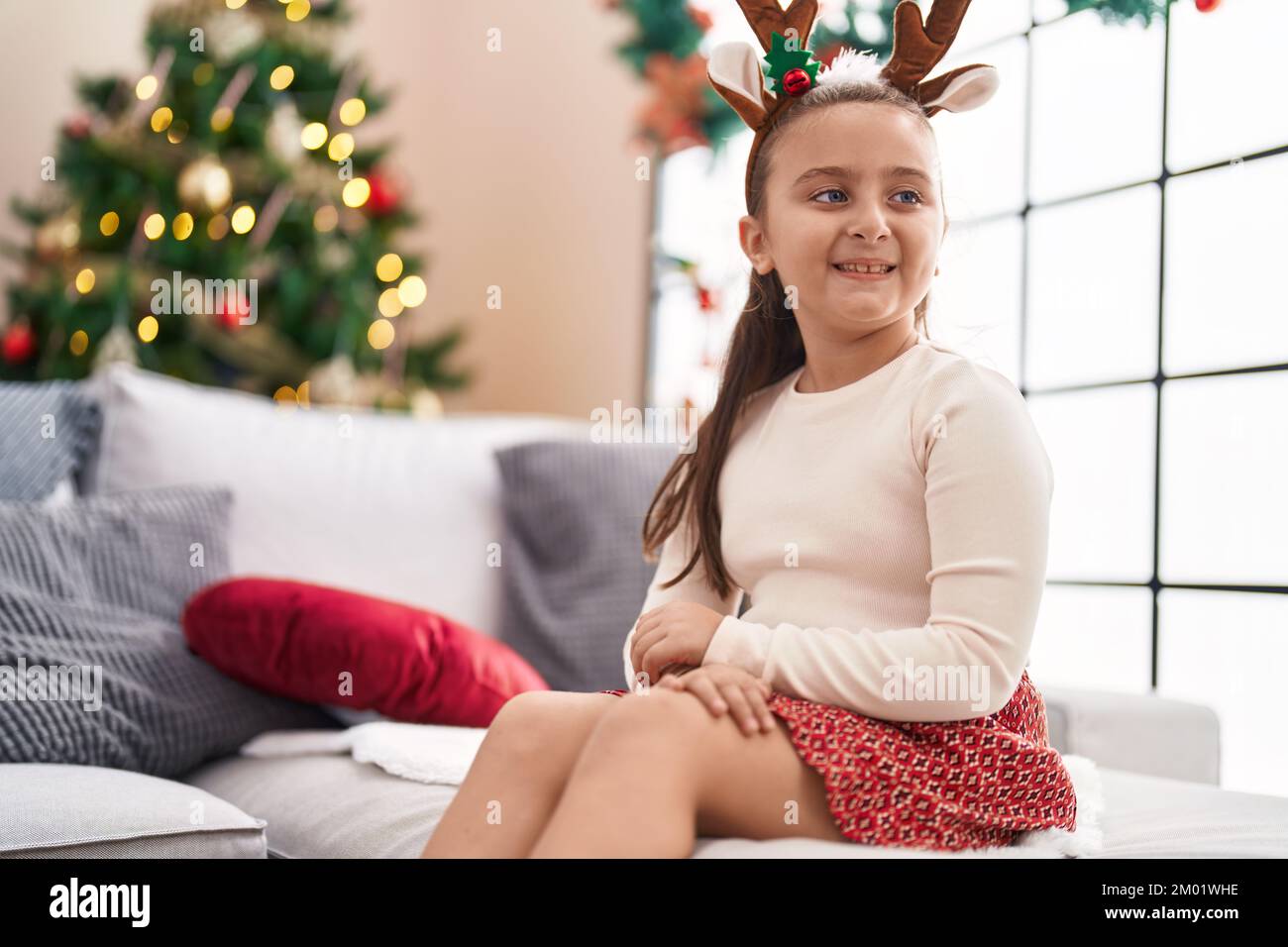 Beautiful girl reindeer ears hi-res stock photography and images - Alamy