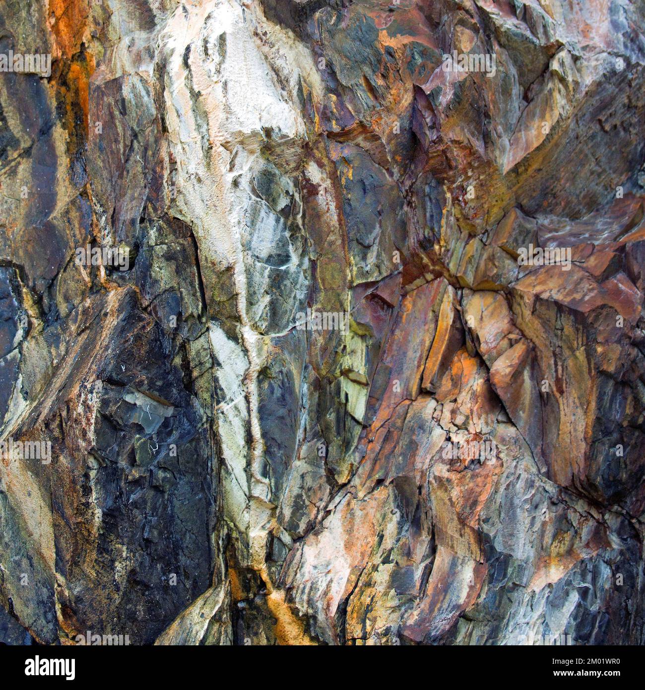 Semi abstract photograph of coastal geology, showing rock formation on ...