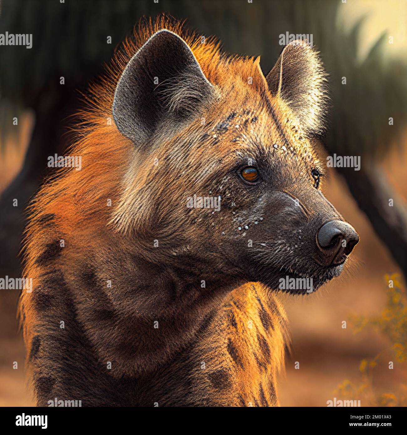Portrait of a hyena illustration Stock Photo - Alamy