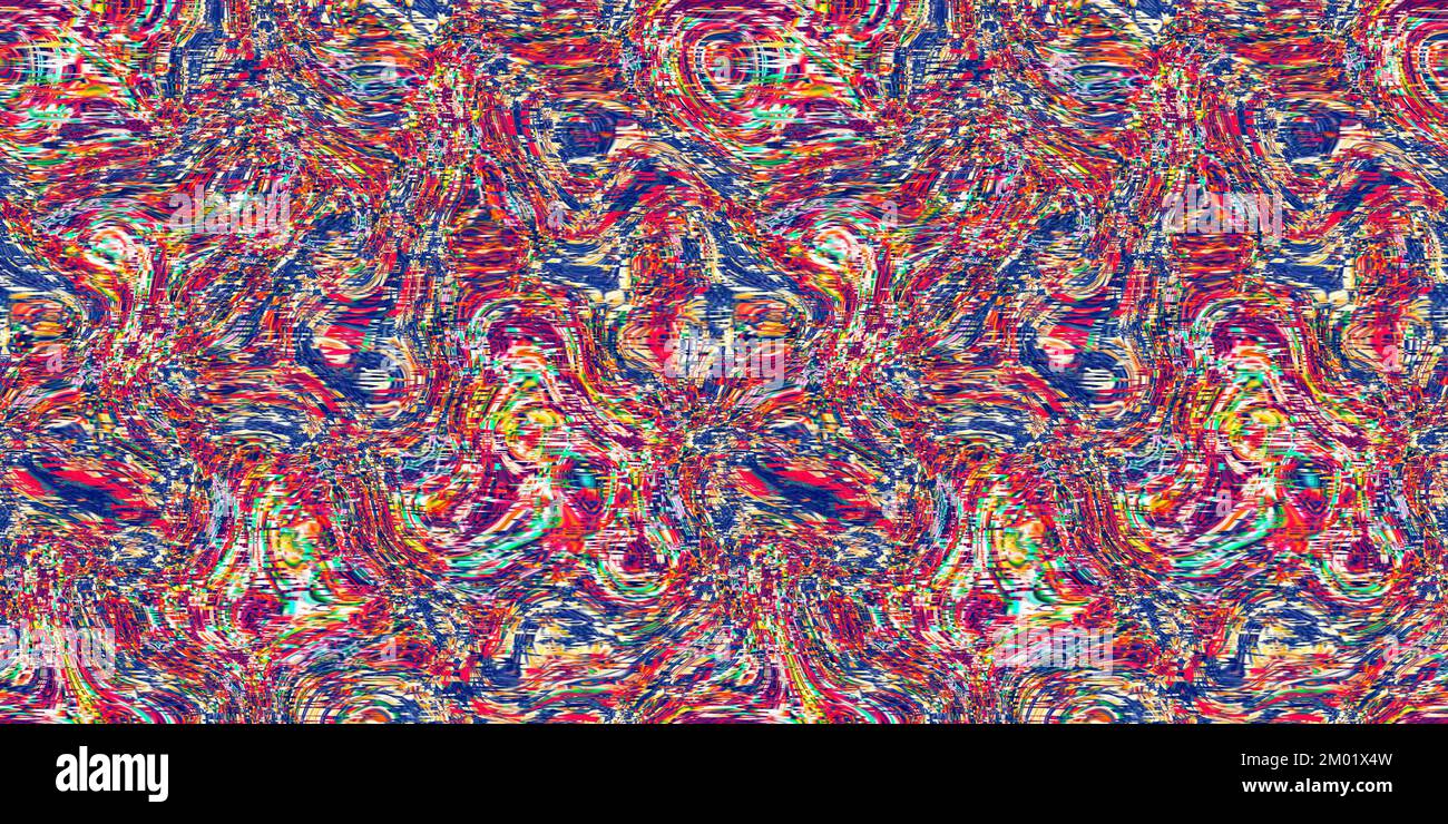 Vibrant pink distortion border. Bright colorful kitsch banner for fluid ...