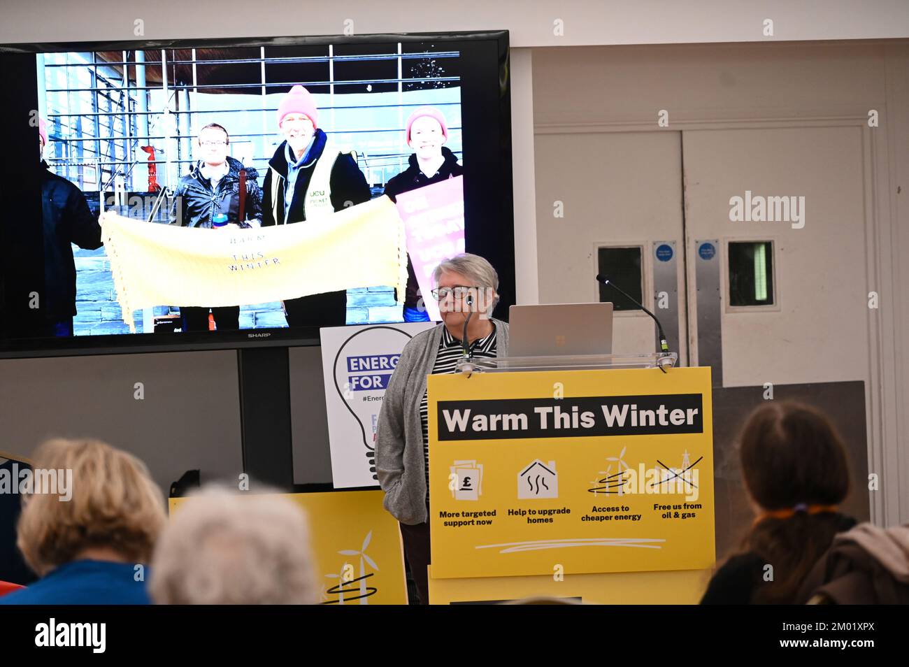 London, UK. 3rd December 2022: Speaker Jan Shortt General Secretary of ...