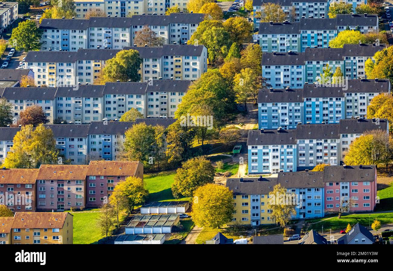 Row houses apartment houses housing estate twittingstrasse hi-res stock ...