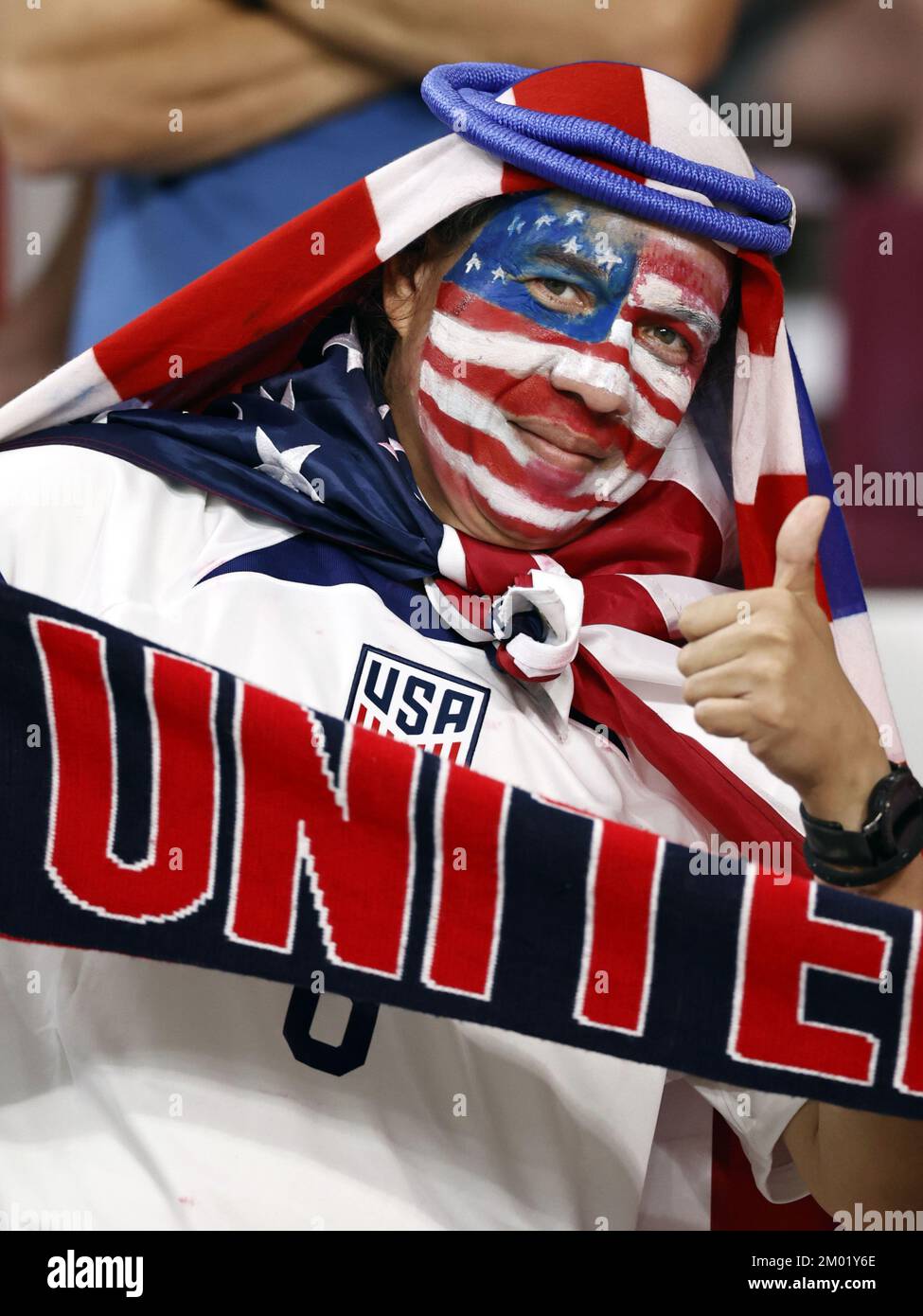 AL-Rayyan, Qatar.. 03rd Dec, 2022. AL-RAYYAN - Supporter of USA during ...