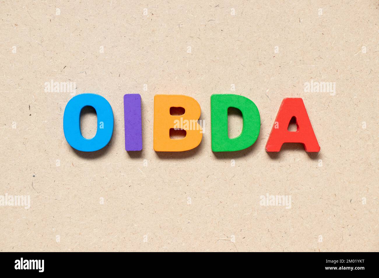 Color alphabet letter in word OIBDA (Abbreviation of Operating Income ...