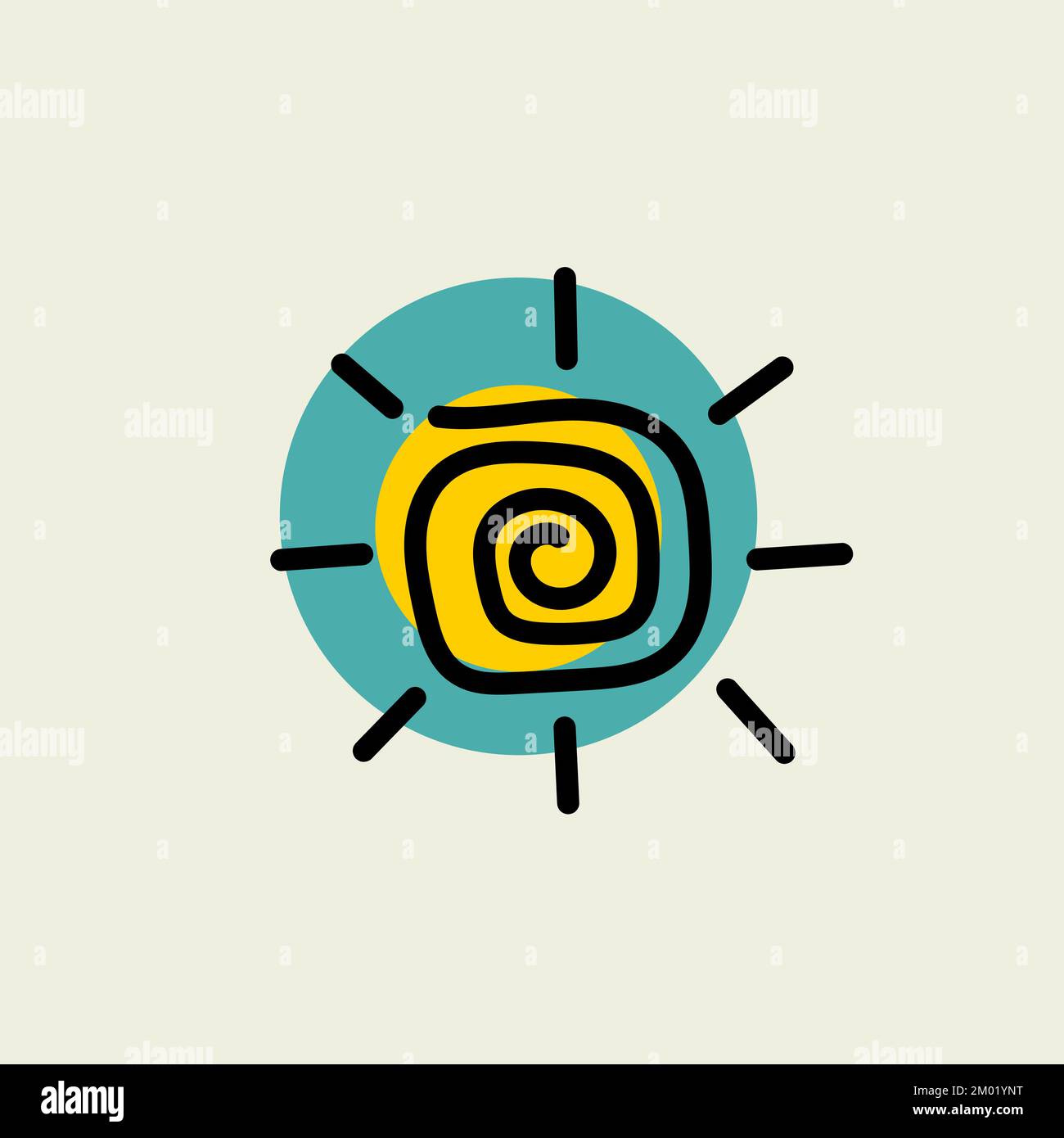 Sun, summer hand drawn logo, sketch. Doodle sun logotype, summer ...