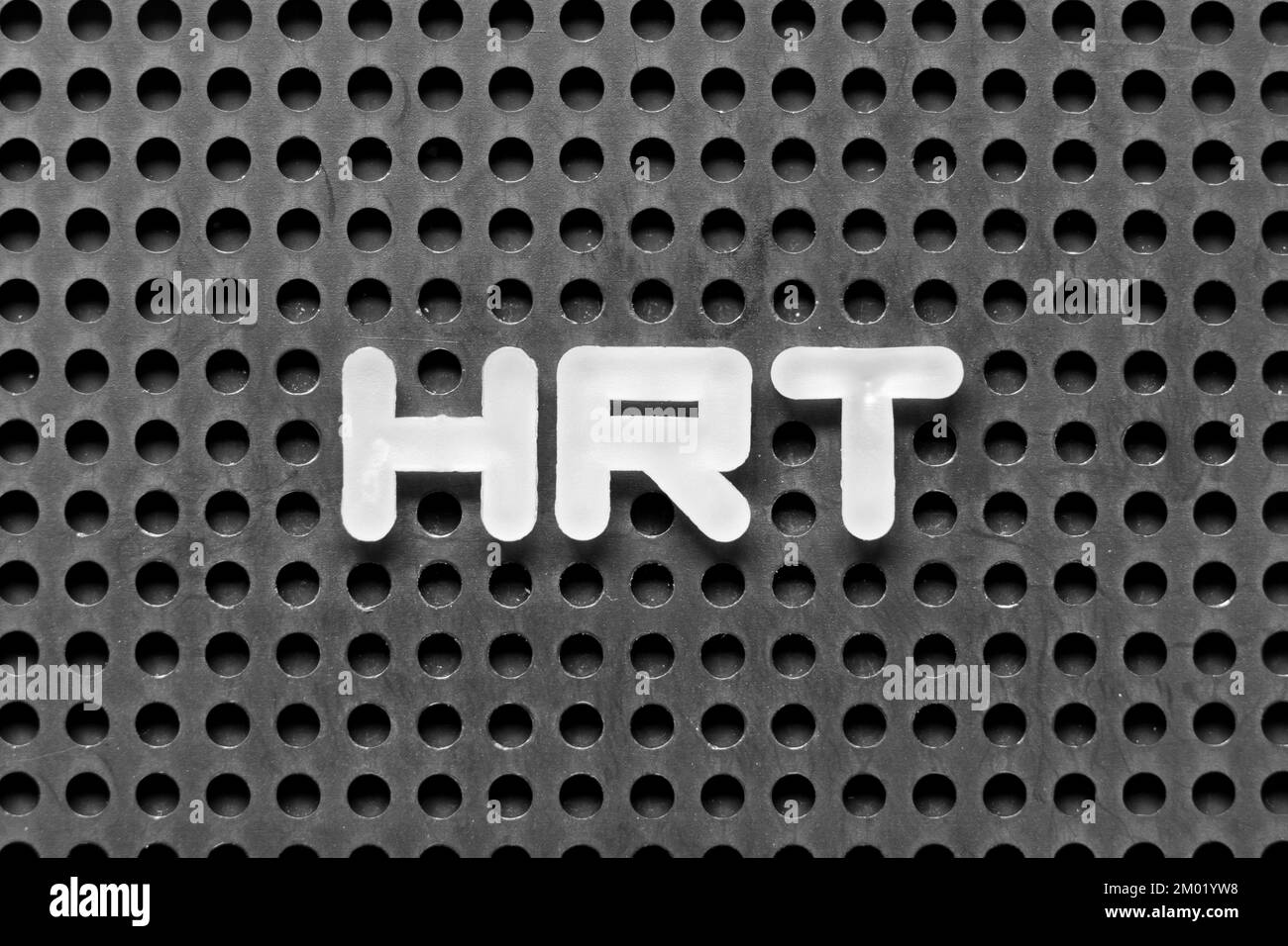 White alphabet letter in word HRT (Abbreviation of Hormone replacement ...