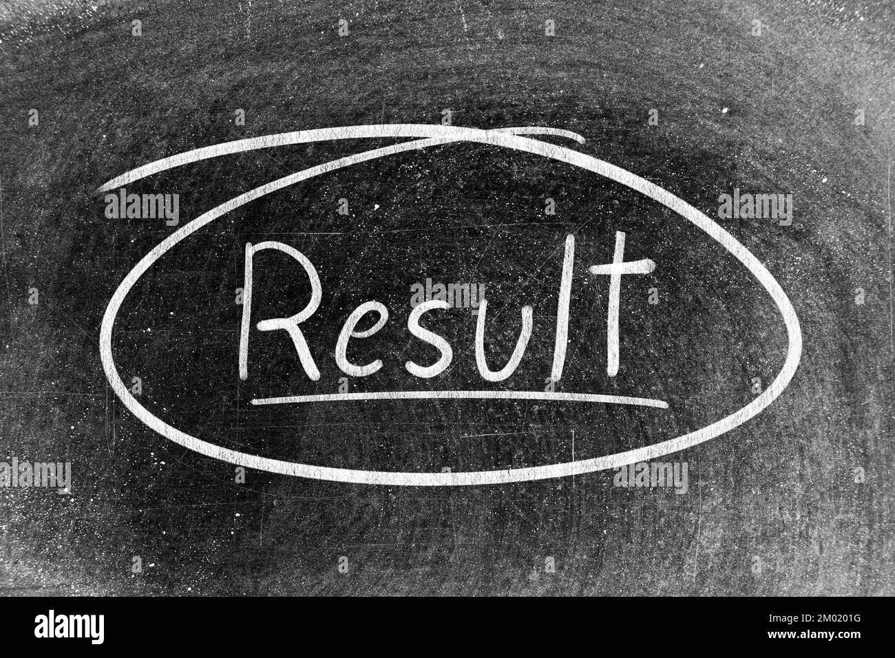 White chalk hand writing in word result on blackboard background Stock ...