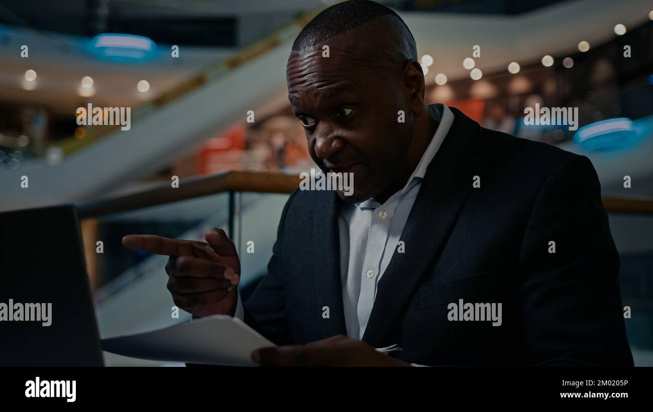 African adult man middle-aged businessman manager consultant boss ...