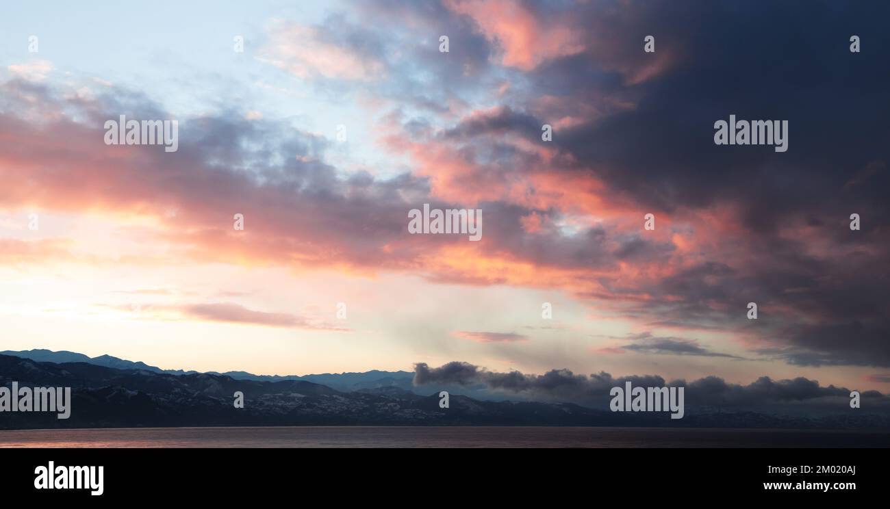 Colorful morning sky mountains hi-res stock photography and images - Alamy