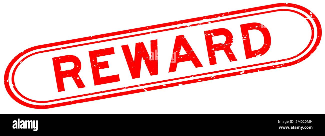 Grunge red reward word rubber seal stamp on white background Stock ...