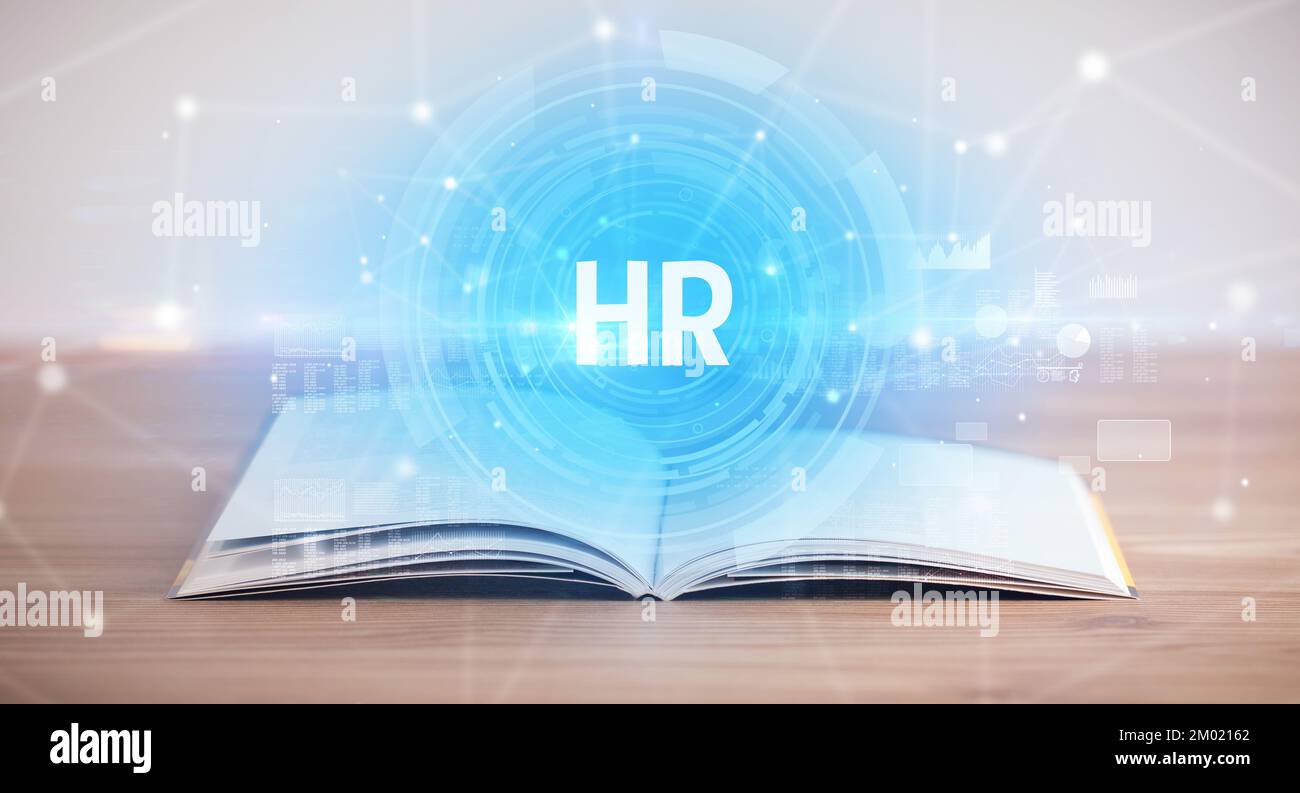 Open book with abbreviation concept Stock Photo - Alamy