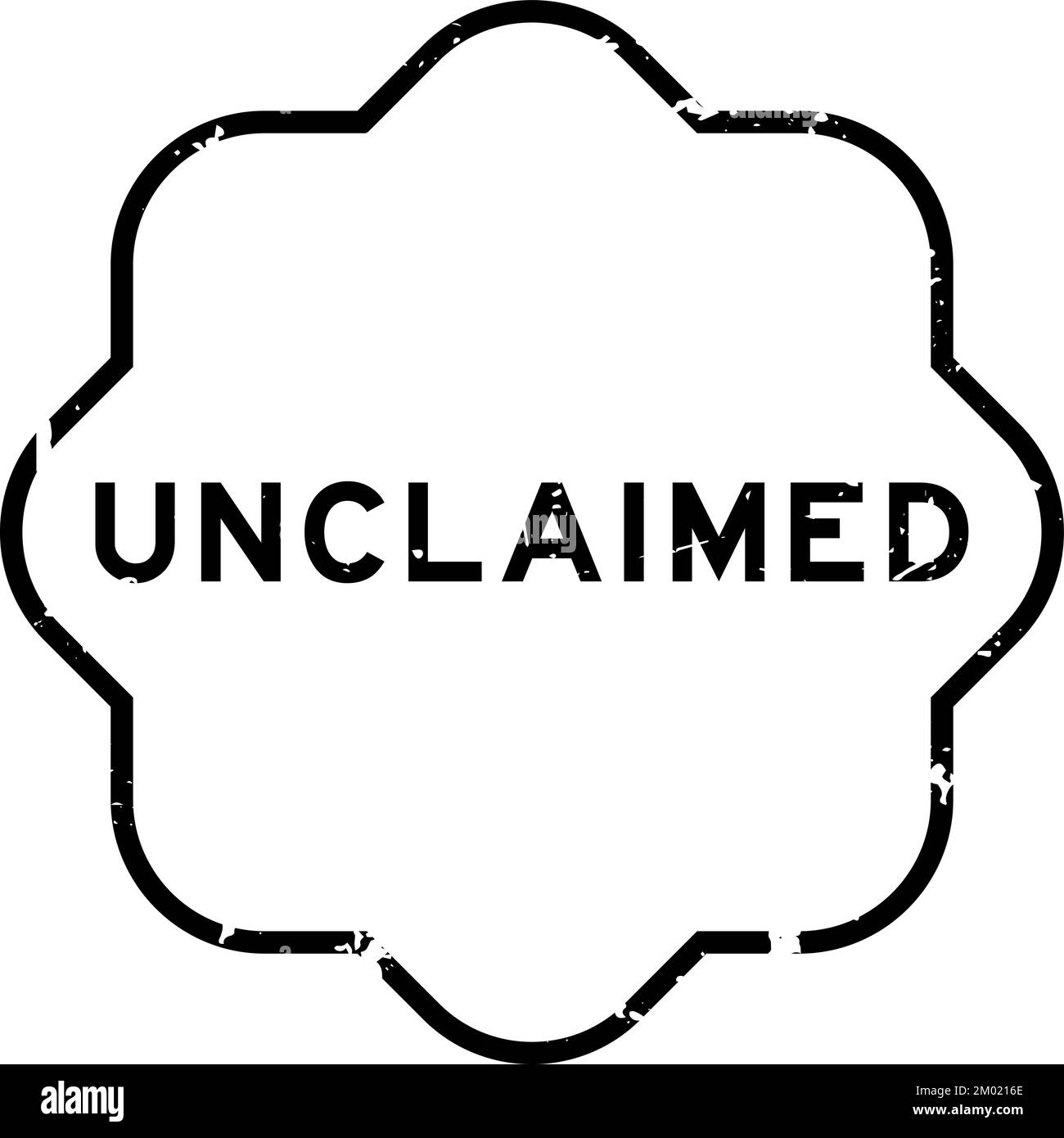 Grunge black unclaimed word rubber seal stamp on white background Stock ...