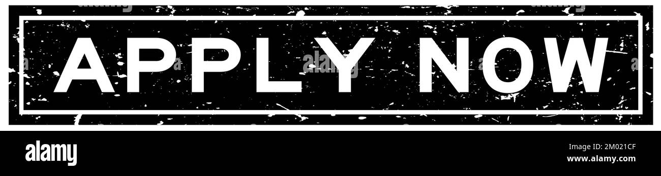 Grunge black apply now word square rubber seal stamp on white background Stock Vector Image ...