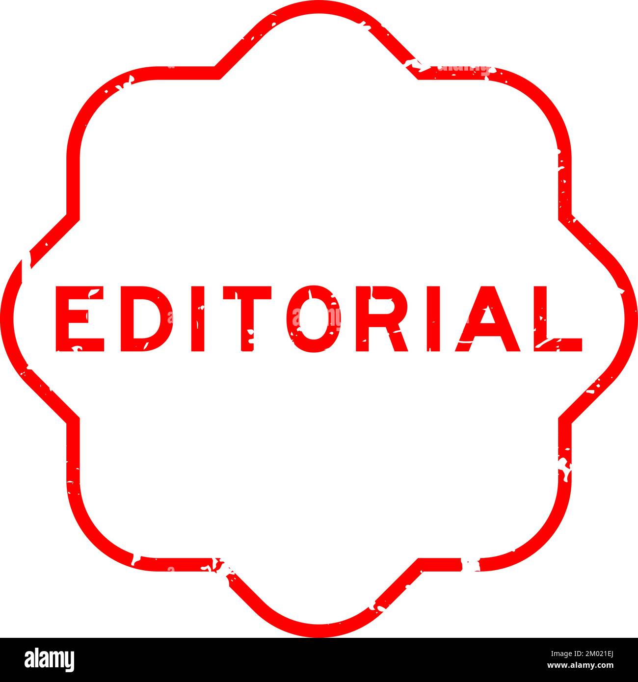 Grunge red editorial word rubber seal stamp on white background Stock ...