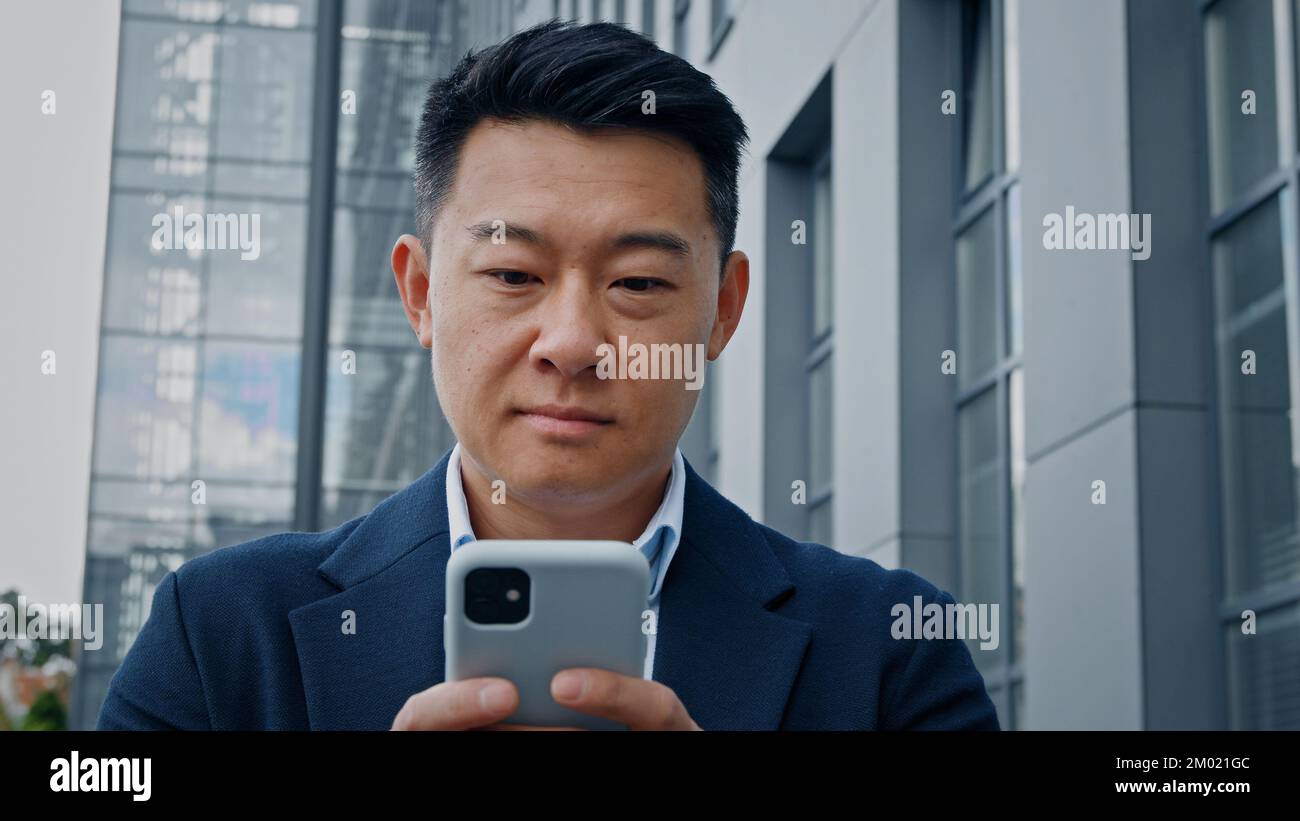 Middle Aged Asian Korean Adult Man 40s Businessman Ceo Employer