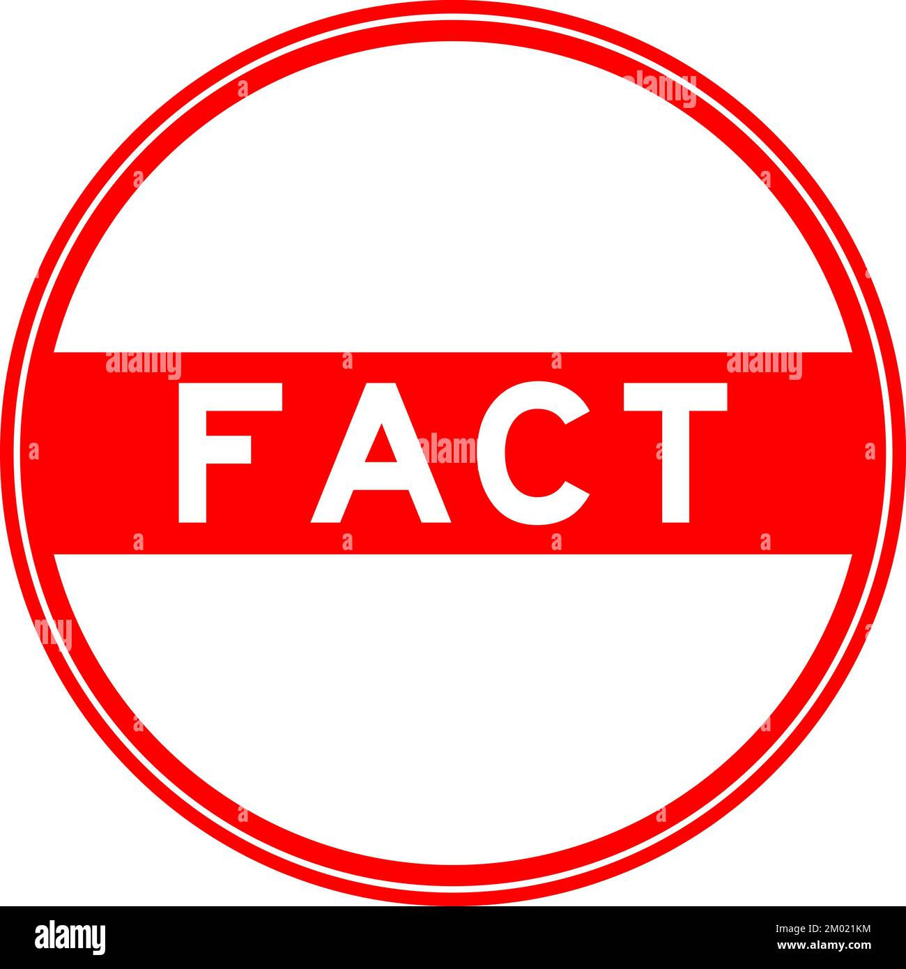 Red color round seal sticker in word fact on white background Stock ...