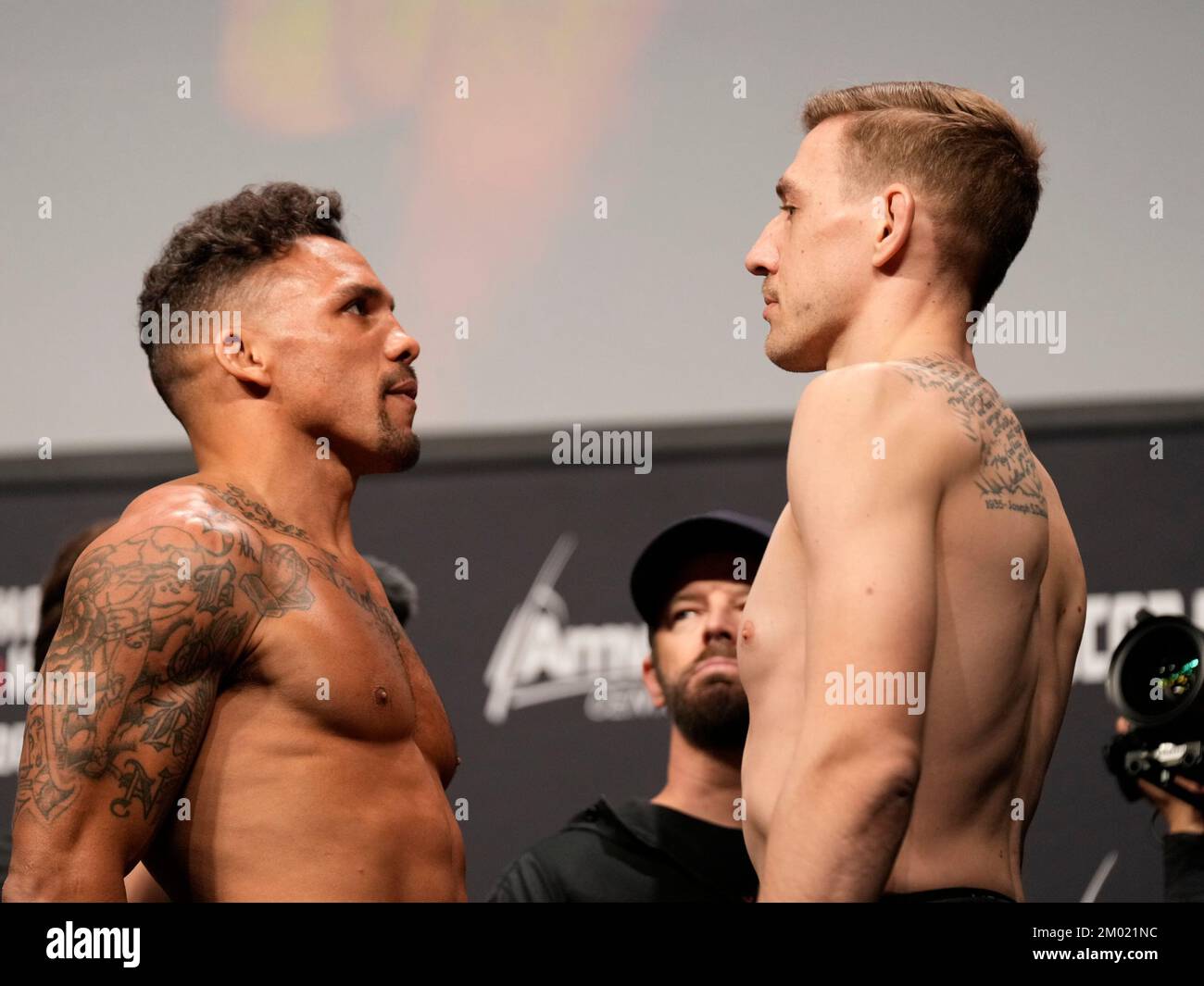 Eryk anders l and kyle daukaus r hi-res stock photography and images ...