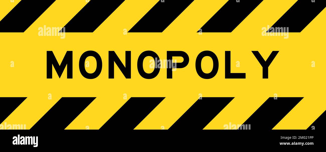 Yellow and black color with line striped label banner with word ...