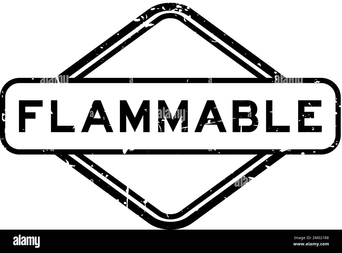 Grunge black flammable word rubber seal stamp on white background Stock ...