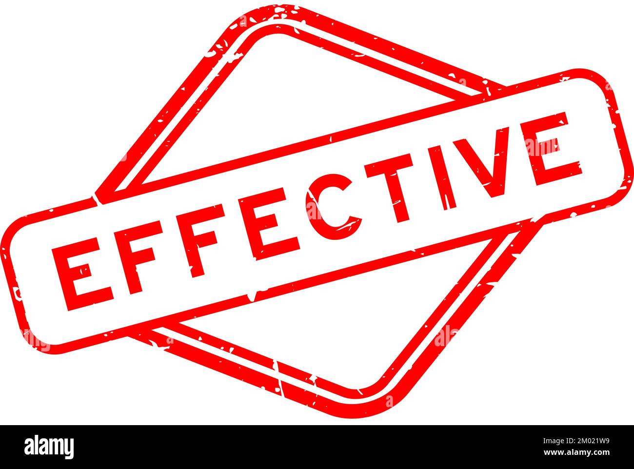 Grunge red effective word rubber seal stamp on white background Stock ...