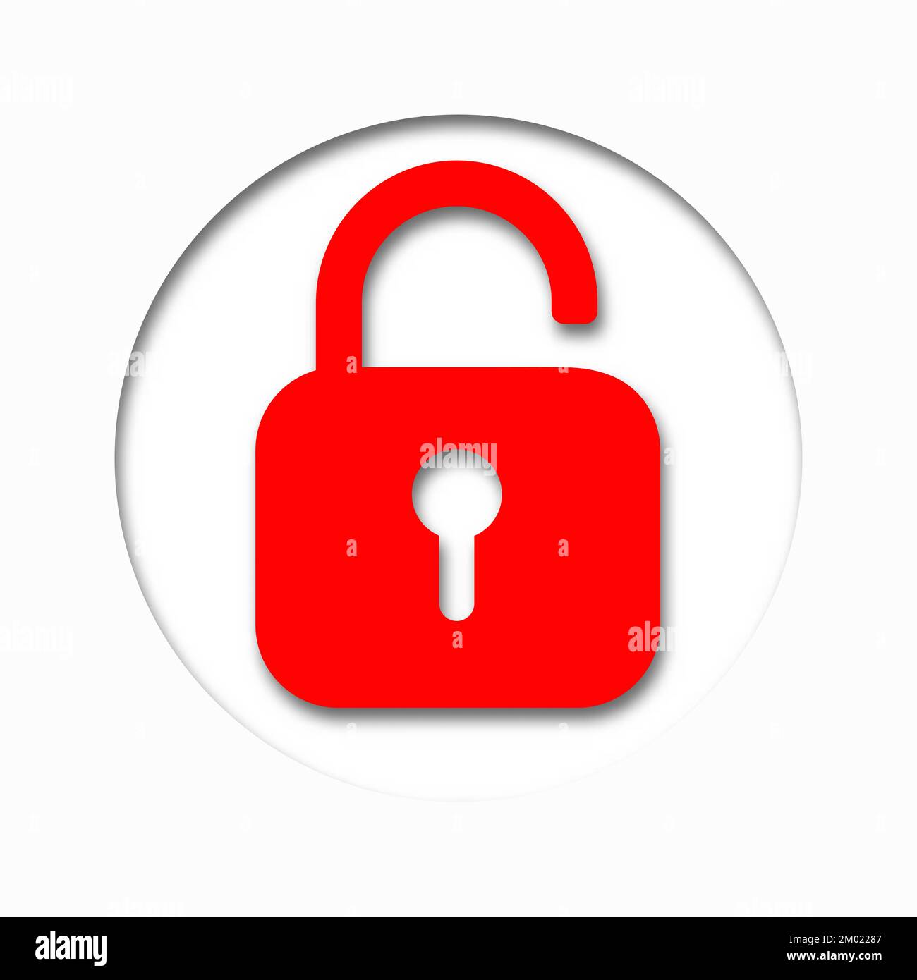 Padlock icon isolated on white background. Symbol sign unlock. Vector ...