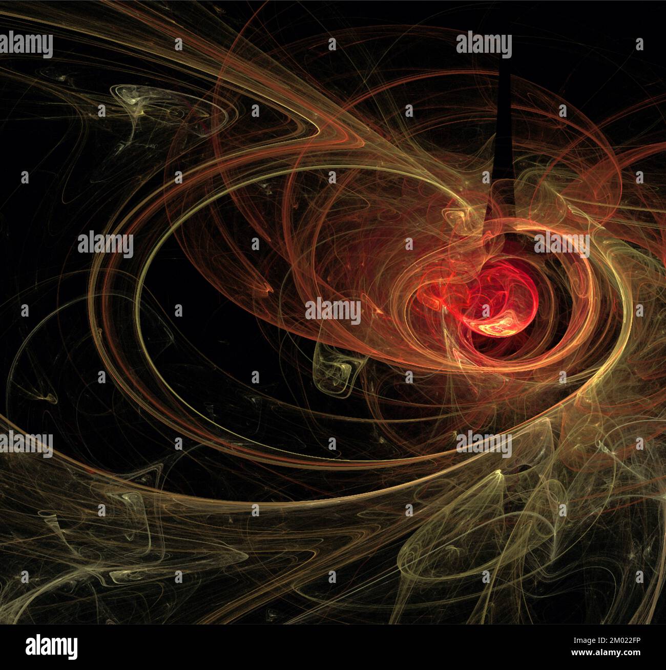 abstract background of bright orange-yellow lines on a black background ...