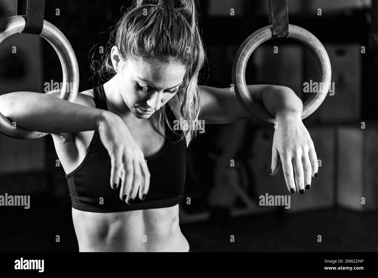 Female training Black and White Stock Photos & Images - Alamy