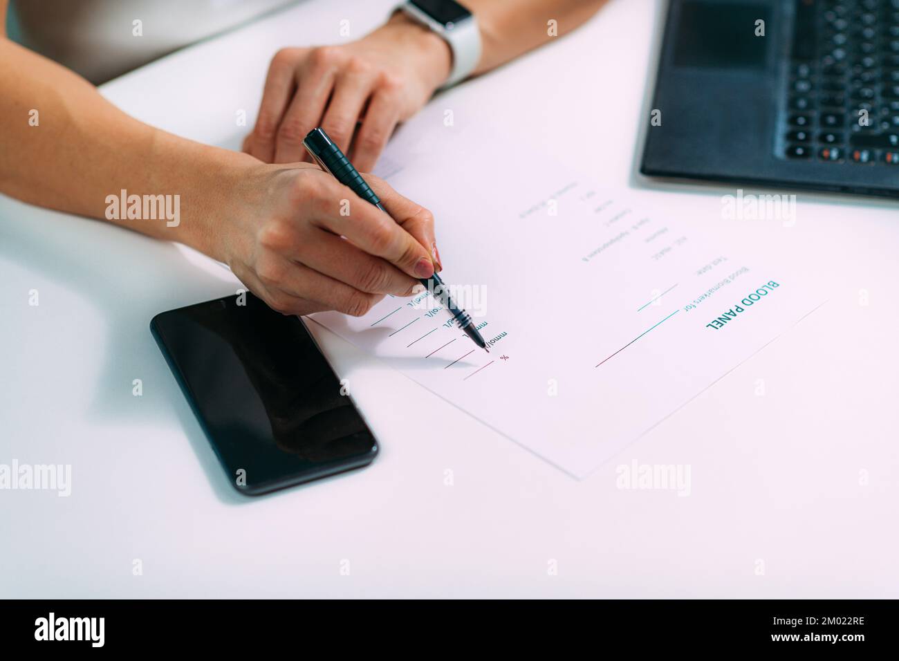 Data on blood test hi-res stock photography and images - Alamy