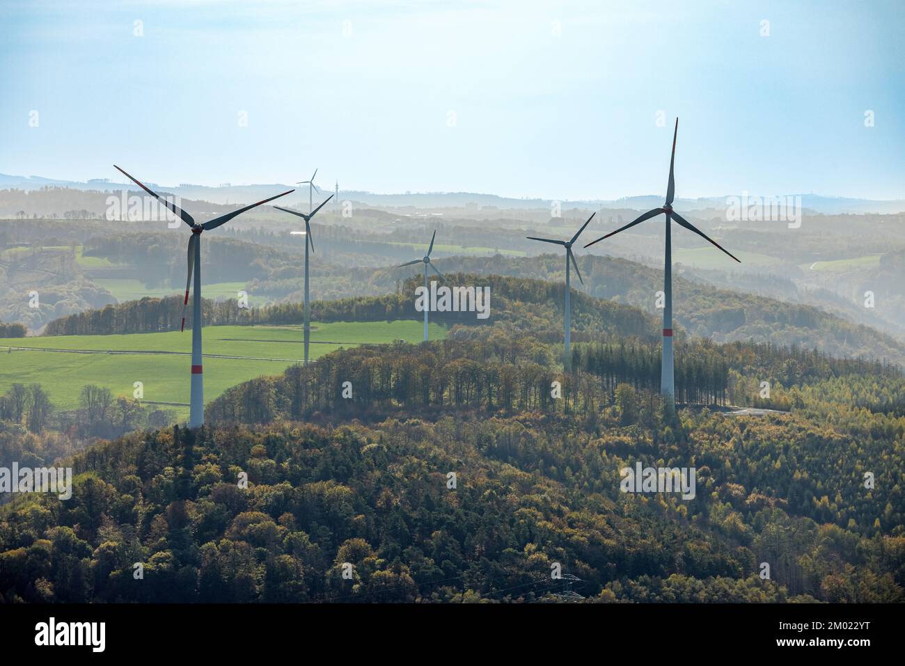 Luftbild, Bau von Windrädern im Wald, Veserde, Nachrodt-Wiblingwerde ... Luftbild, Bau von Windrädern im Wald, Veserde, Nachrodt-Wiblingwerde ...