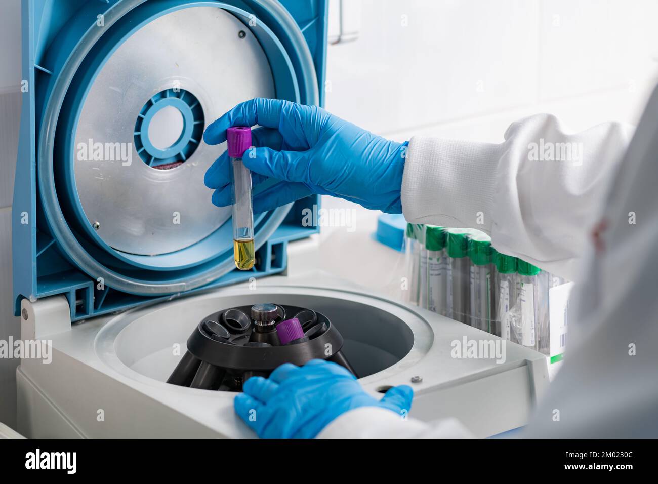 Sample being placed into a centrifuge Stock Photo - Alamy