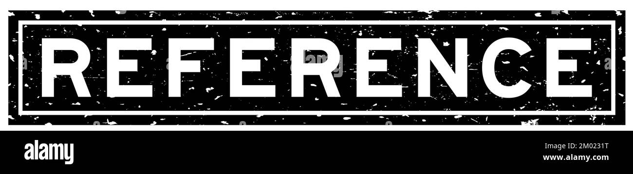 Grunge black reference word square rubber seal stamp on white background Stock Vector Image ...