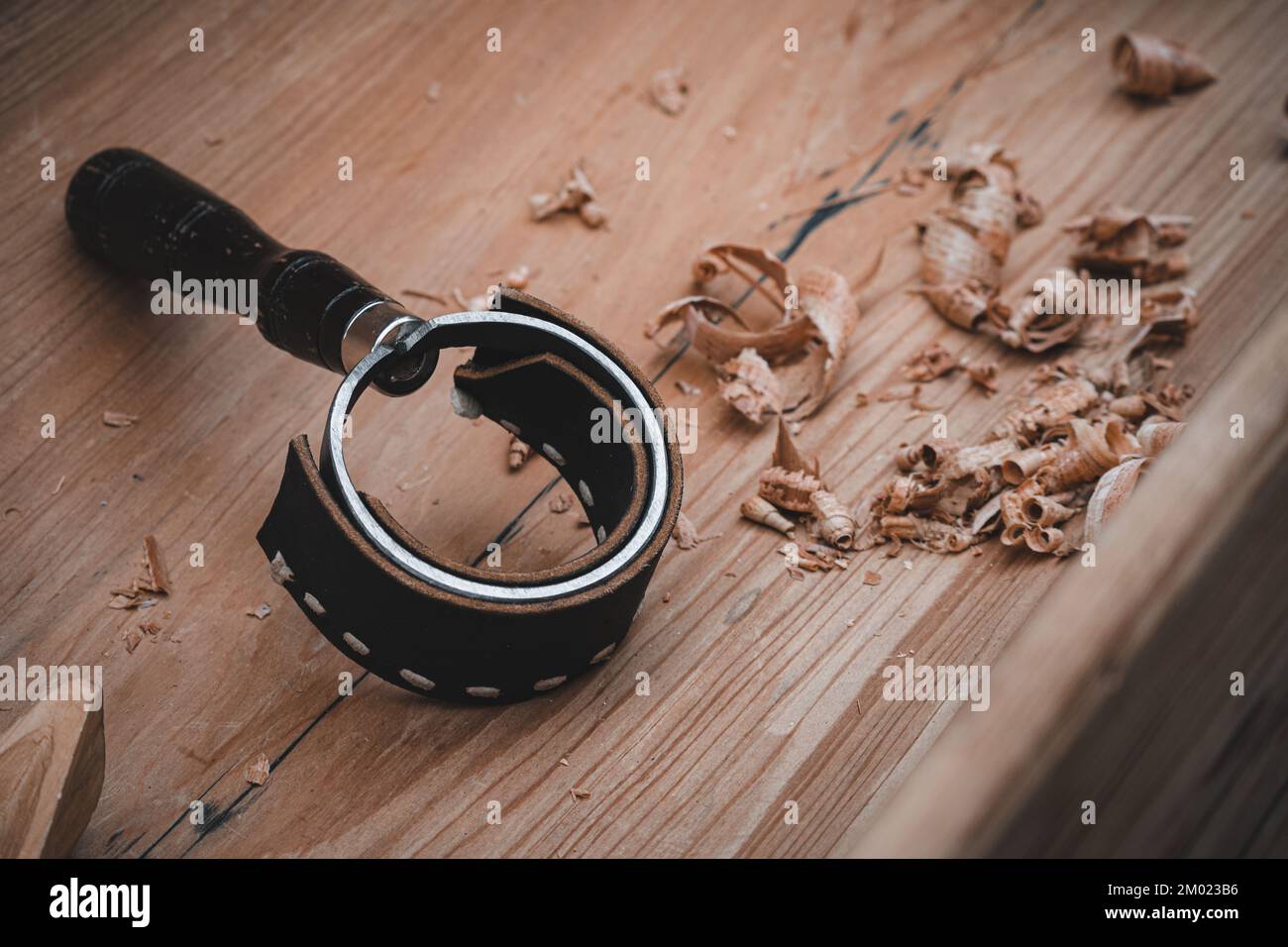 woodworking hand tool in a dug out canoe Stock Photo - Alamy