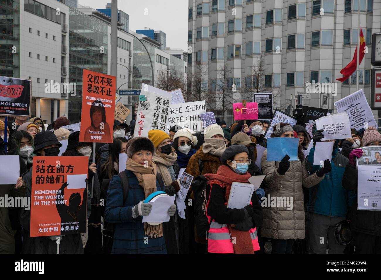 Berlin, Germany . 03rd Dec, 2022. Protesters gathered in Berlin on ...