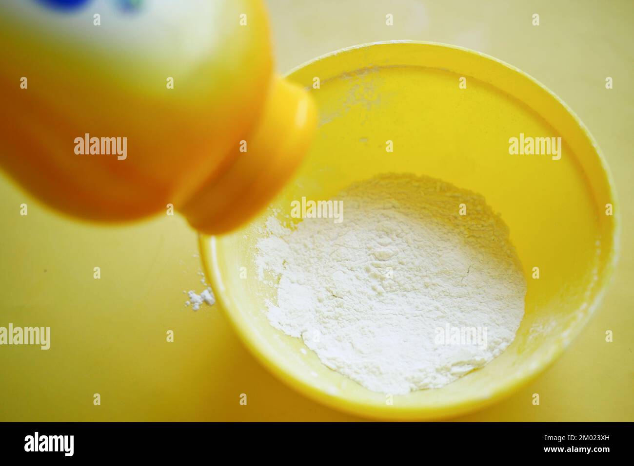 top view of Baby Powder on white background Stock Photo - Alamy