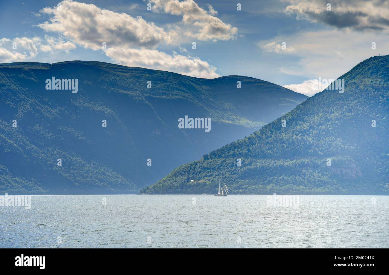 Sognefjord in sunny weather, Norway Stock Photo - Alamy