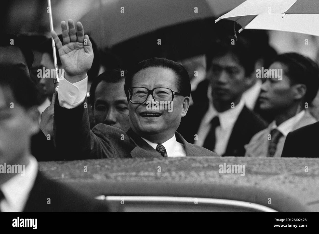 President Jiang Zemin arrives to preside over the 1997 handover ...