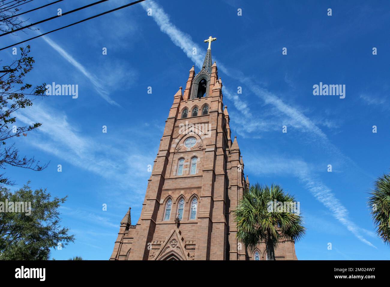 A view of the Cathedral of Saint John the Baptist in Charleston, South ...
