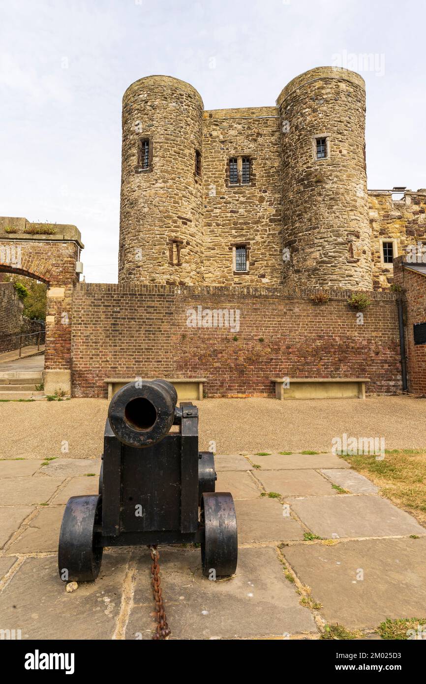 Rye castle with the 14th century Ypres Tower, a small keep. In the ...