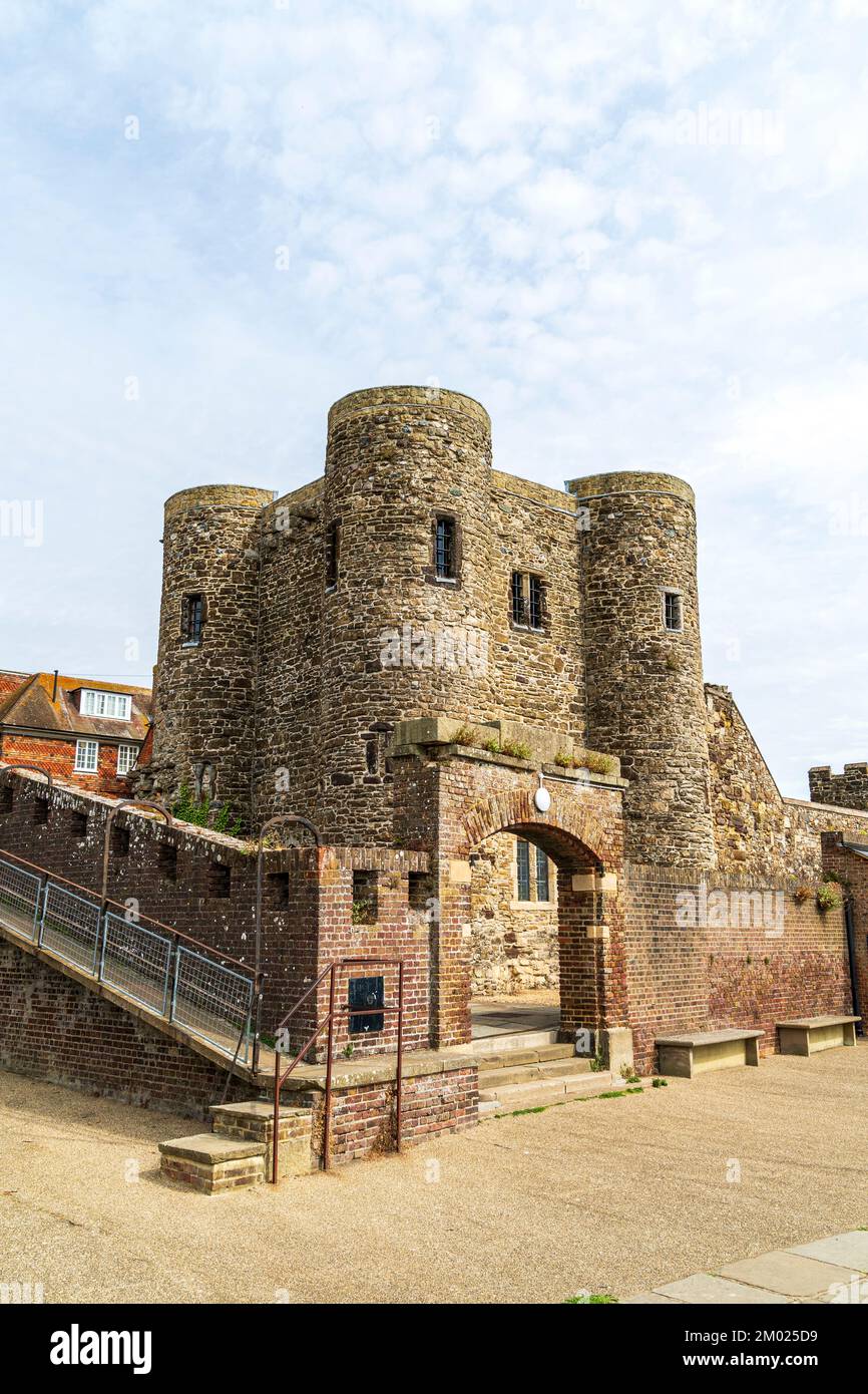 Rye castle with the 14th century medieval Ypres Tower, the keep. built ...