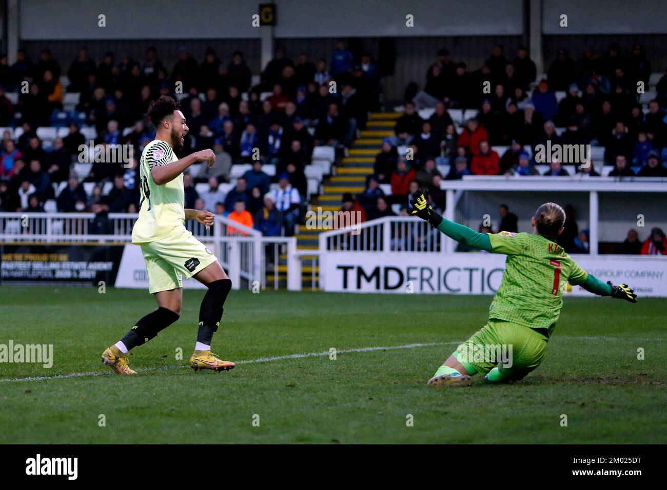 Stockport County's Kyle Wootton scores their sides second goal during ...